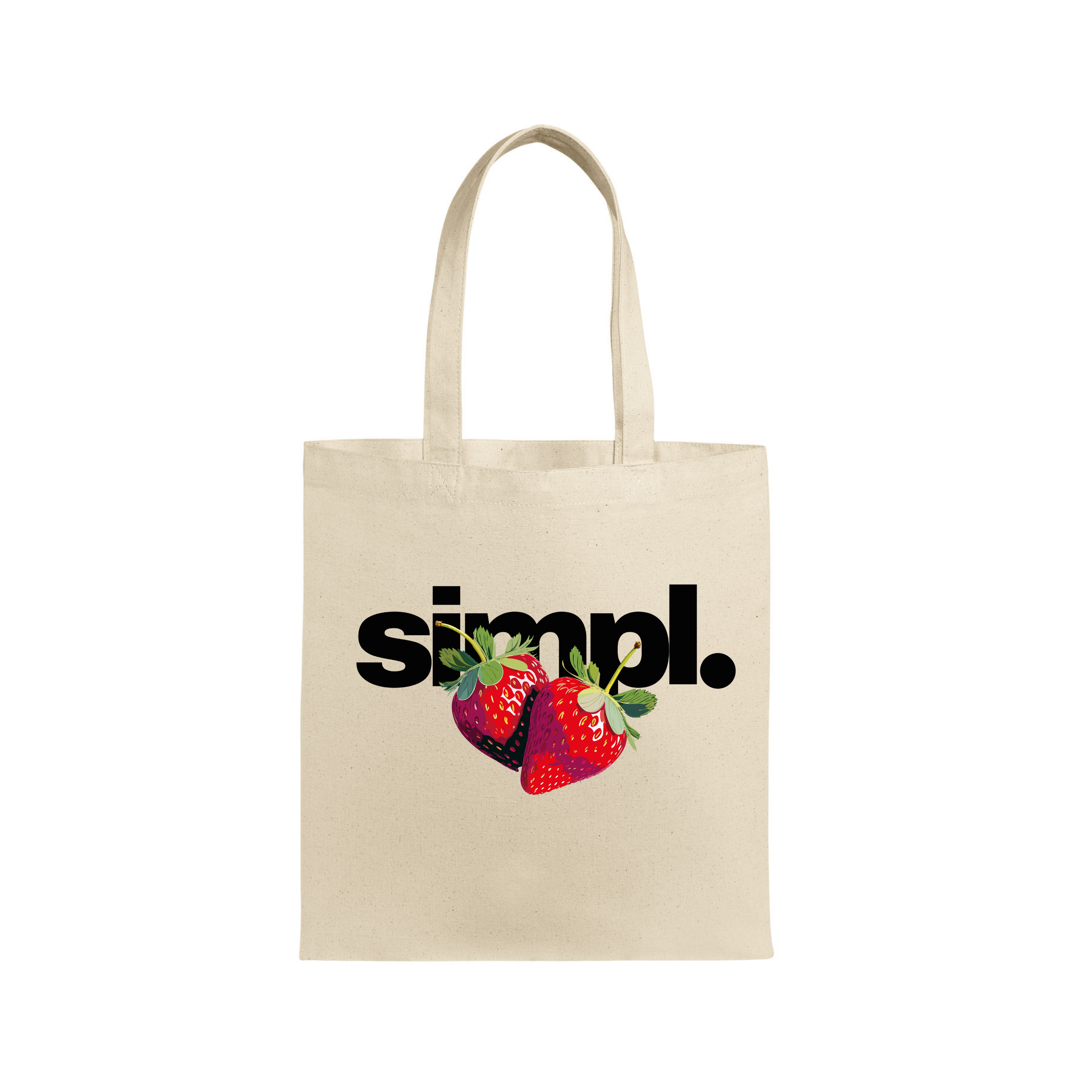 TOTE BAG STRAWBERRY (NATURAL) – Simpl.